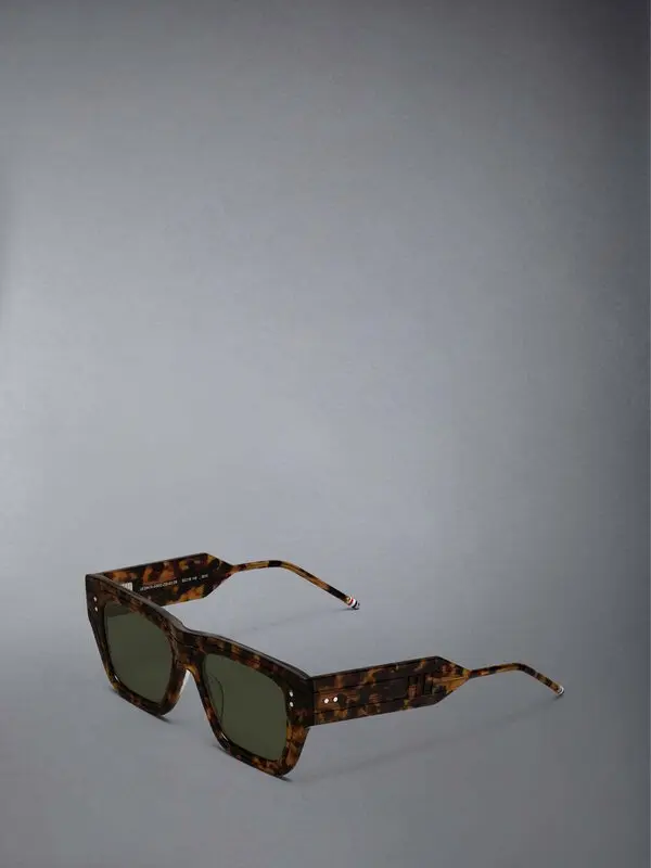 Thom Browne Tortoiseshell Rectangle Frame Sunglasses