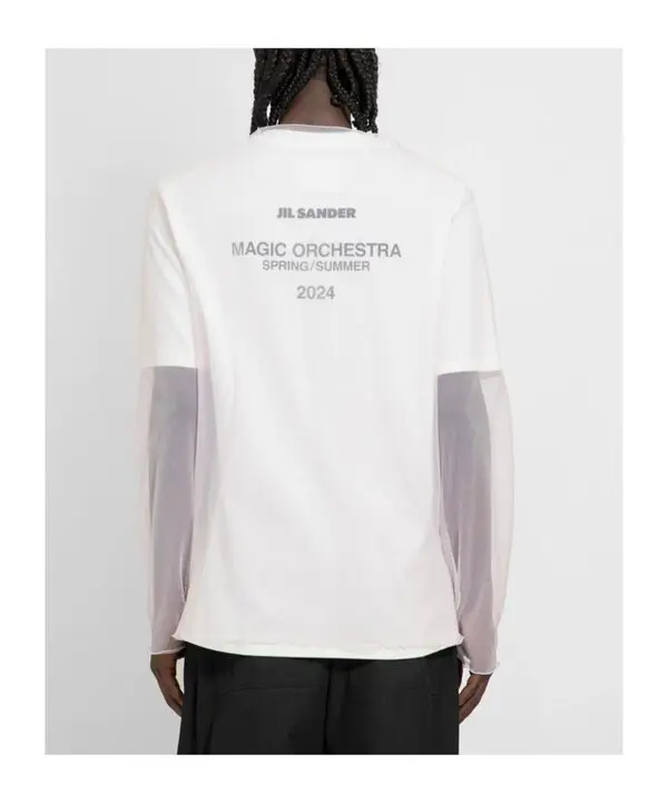 JIL SANDER Logo Printed Layered T-shirt