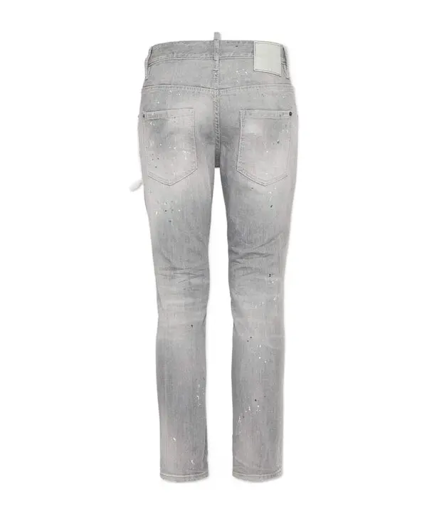 Dsquared2 Distressed Straight-leg Jeans - Grey