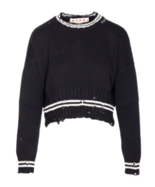 Marni Distressed Crewneck Knitted Jumper - No