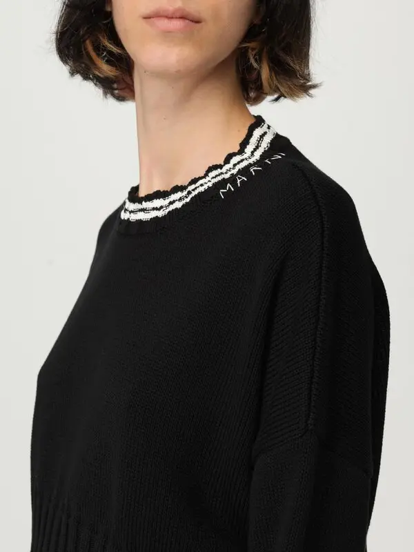 Marni Distressed Crewneck Knitted Jumper