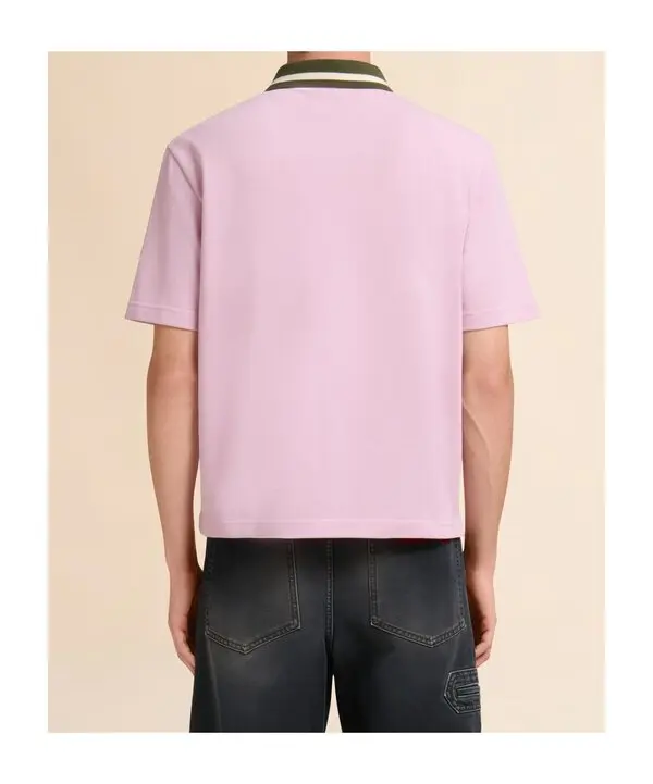 Marni Piqué Striped Polo Shirt - Quarz