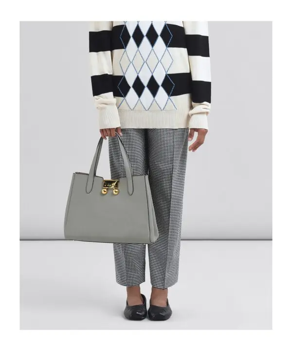 Marni Trunkaroo Tote Handbag - Storm