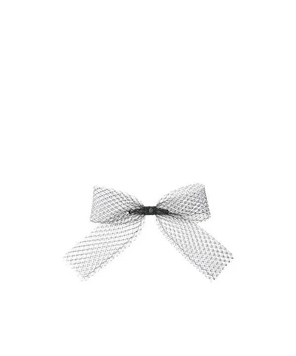 MAISON MICHEL Aya Bow Hairclip - Black