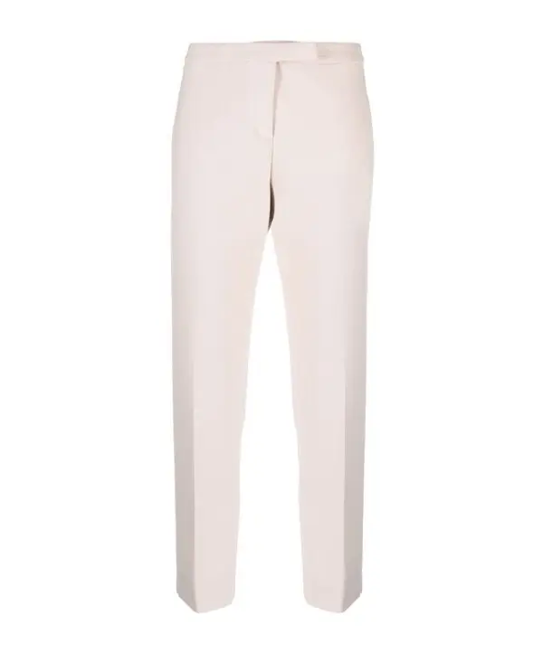 Peserico Cropped Slim Cut Trousers - Cream White
