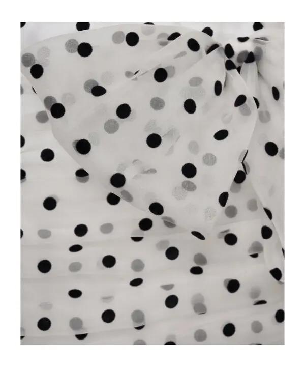 Alessandra Rich Polka Dot Organza Mini Dress