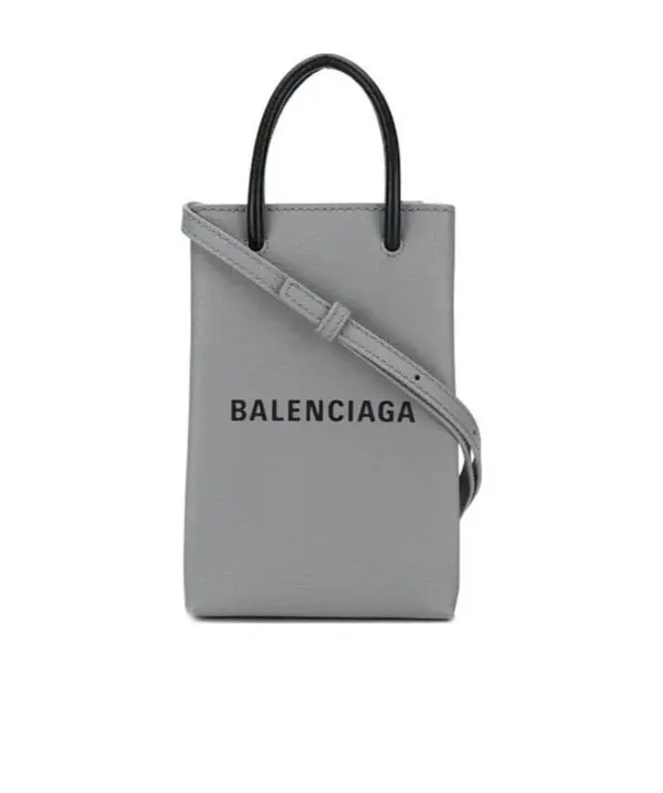 Balenciaga Borsetta Shopping Mini In Grigio - Gray