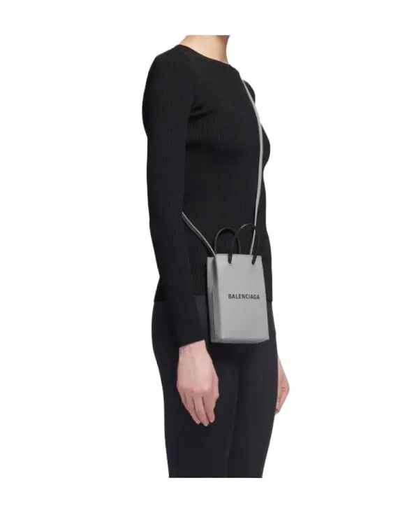 Balenciaga Borsetta Shopping Mini In Grigio