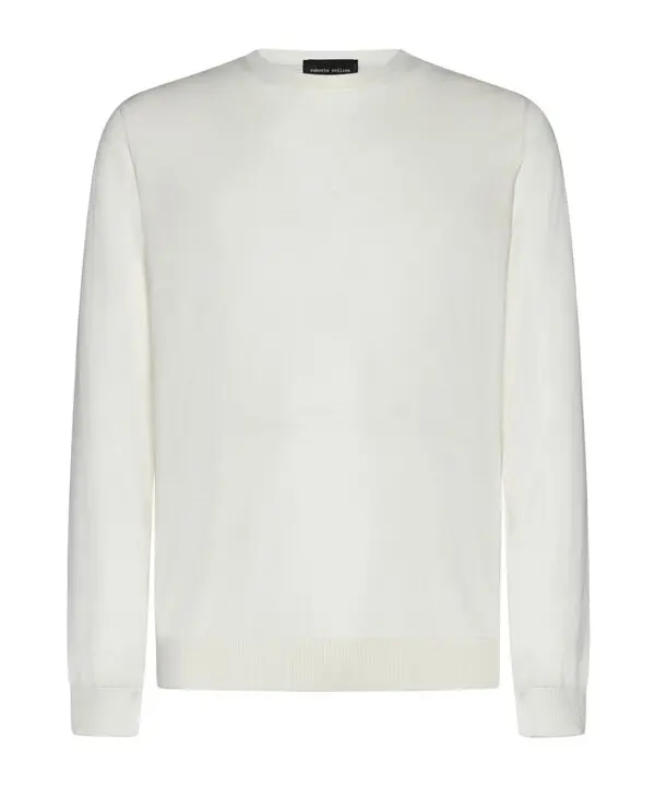 ROBERTO COLLINA Long-sleeved Crew Neck Sweater