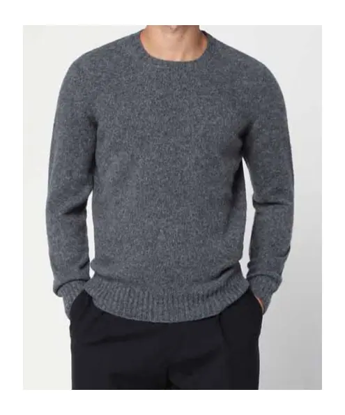 DRUMOHR Crew Neck Wool Sweater - Grey