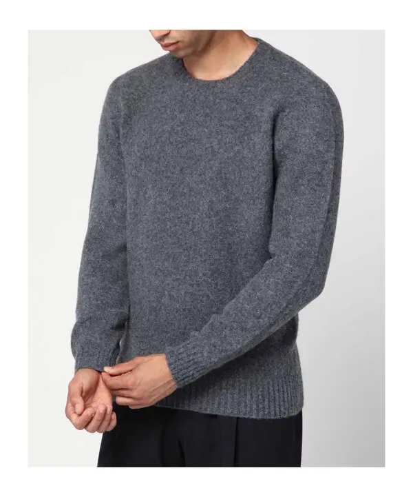 DRUMOHR Crew Neck Wool Sweater - Grey