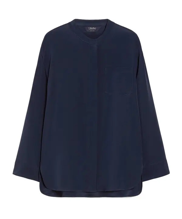 Max Mara Leticia Long Sleeve Shirt - Navy Blue