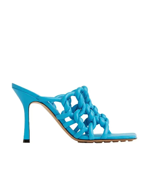 Bottega Veneta Stretch Slip-on Mules With Square Toe - Blue