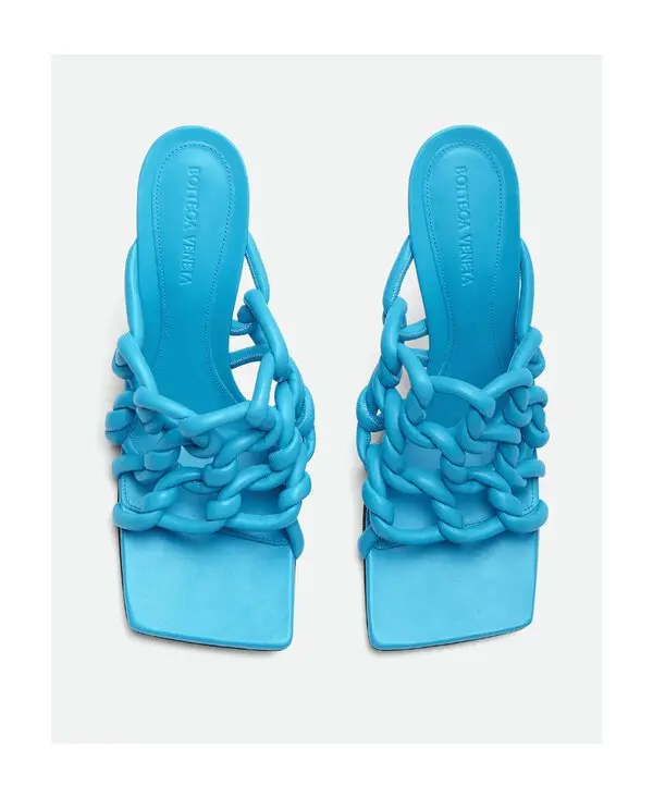Bottega Veneta Stretch Slip-on Mules With Square Toe - Blue