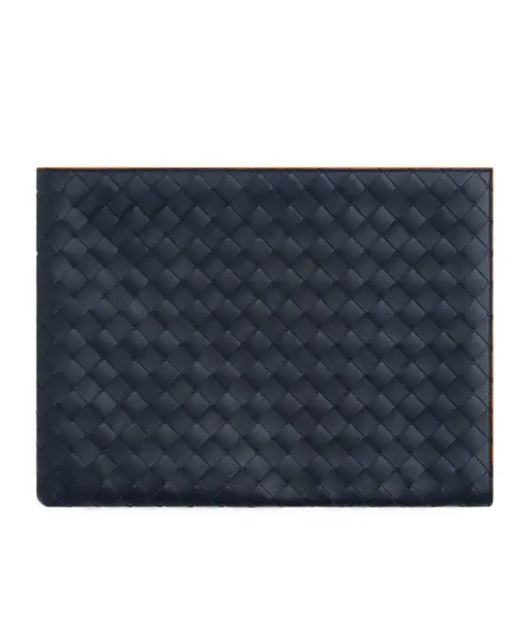 Bottega Veneta Intrecciato Half Zip Pouch - Space Color/papaya Color