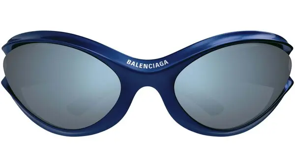 Balenciaga Geometric Frame Sunglasses - Blue
