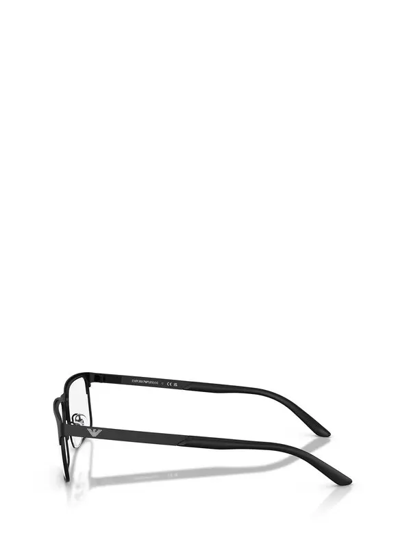 Emporio Armani Rectangular Full Rim Eyeglasses - Black