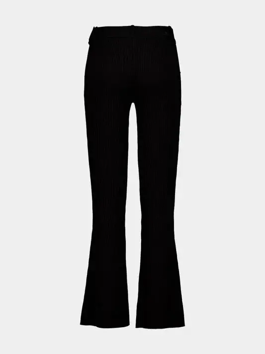 COURREGES Courrèges Mid-rise Flared Trousers - Black