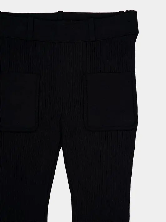 COURREGES Courrèges Mid-rise Flared Trousers - Black