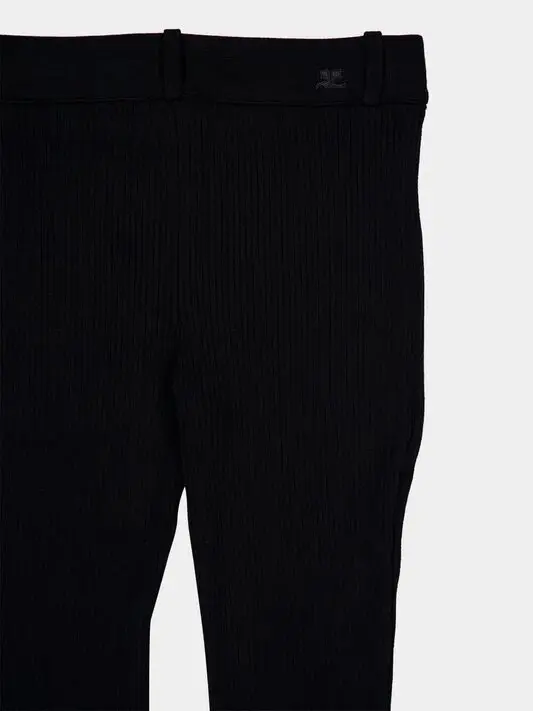 COURREGES Courrèges Mid-rise Flared Trousers - Black
