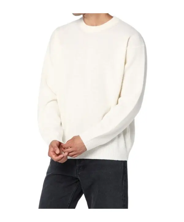 ROBERTO COLLINA Crew Neck Knitted Sweater - White