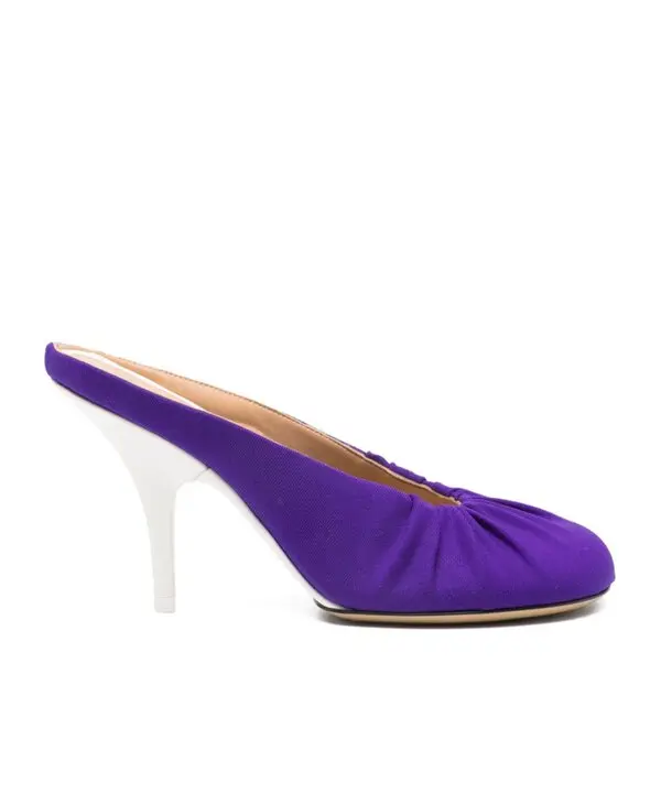 Dries Van Noten Color Block High Heel Sandals - Purple