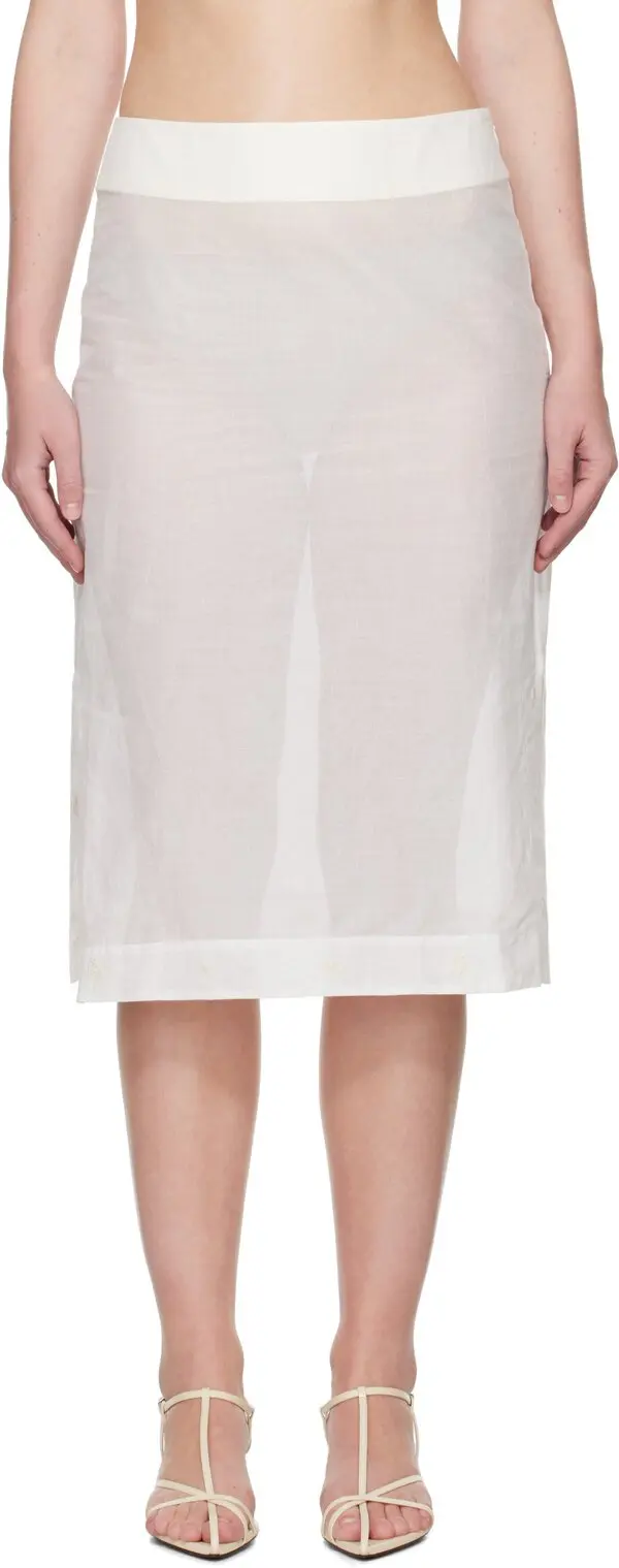 RÓHE Midi Skirt - White