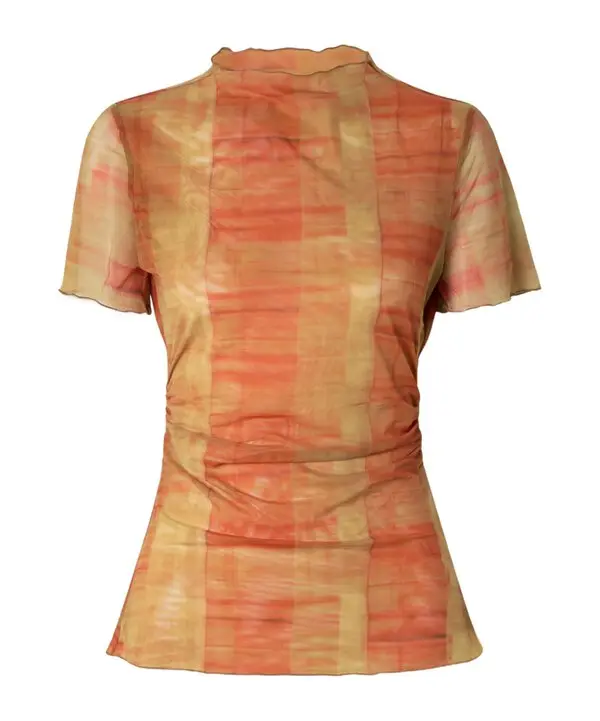 SIR. Short-sleeved T-shirt With Blurred Plaid Print