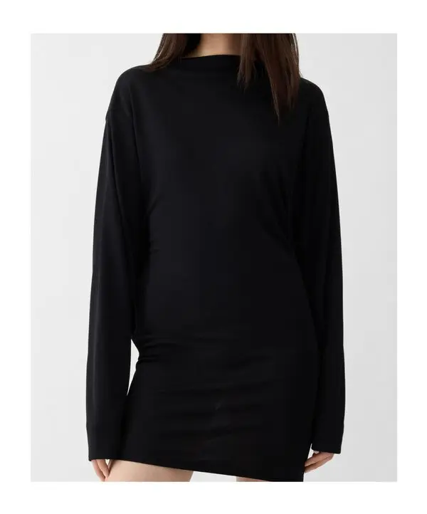 Jacquemus La Robe Mistral Draped Mini Dress - Black