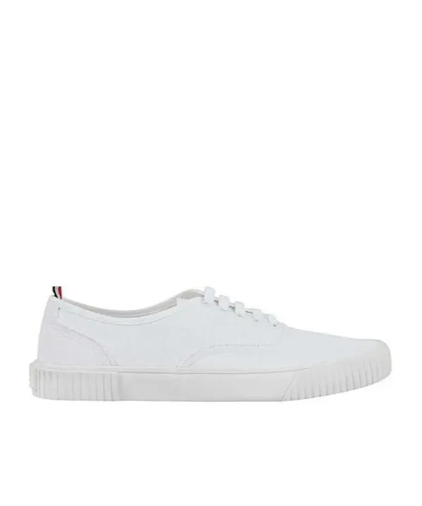Thom Browne Heritage Canvas Lace-up Sneakers - White