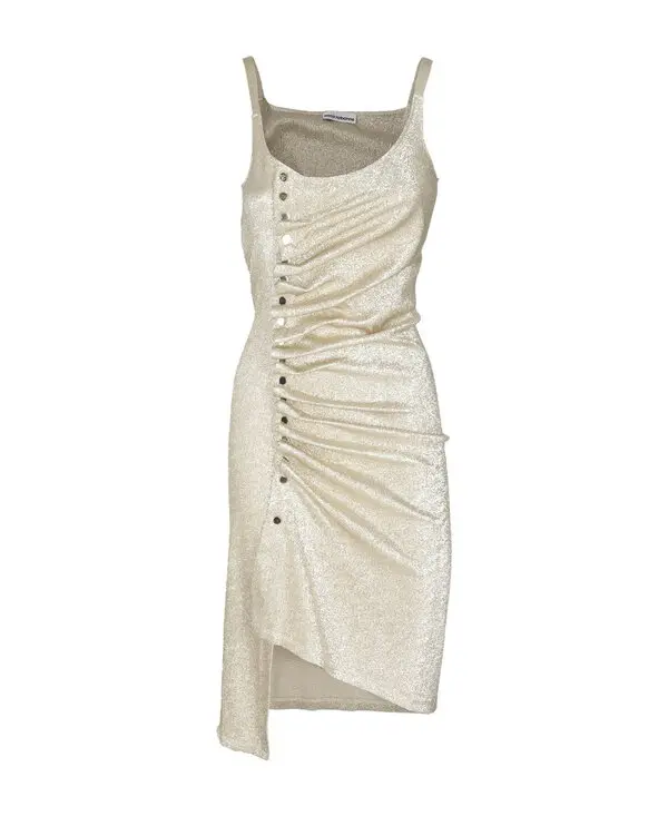 Rabanne Ruched Scoop Neck Mini Dress - Nude