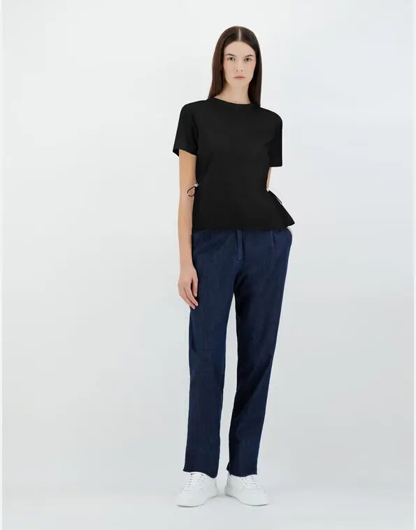 Herno Contrast-panel Drawstring Waist T-shirt