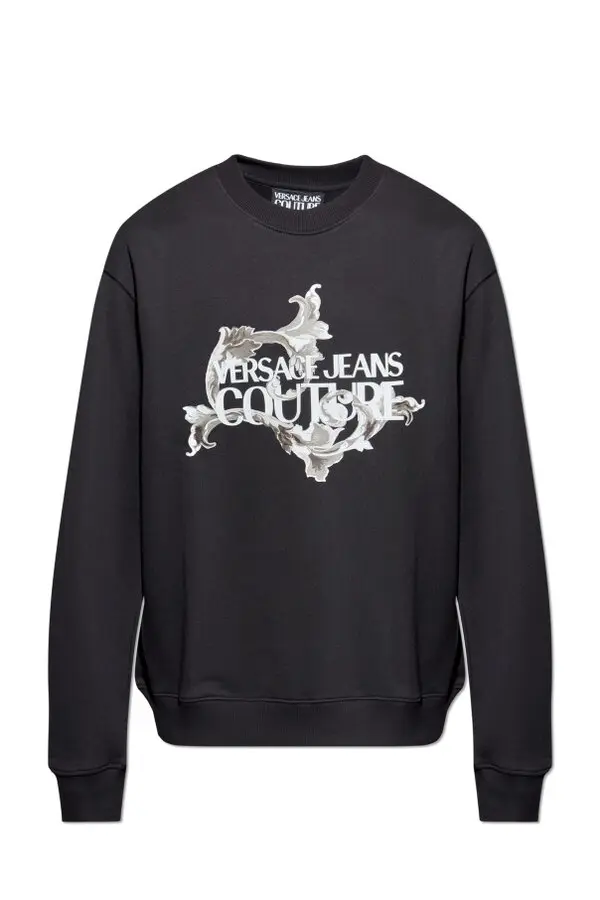 Versace Logo Printed Crewneck Sweatshirt