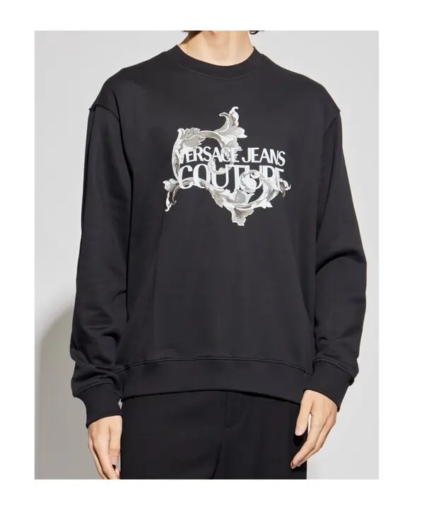 Versace Logo Printed Crewneck Sweatshirt