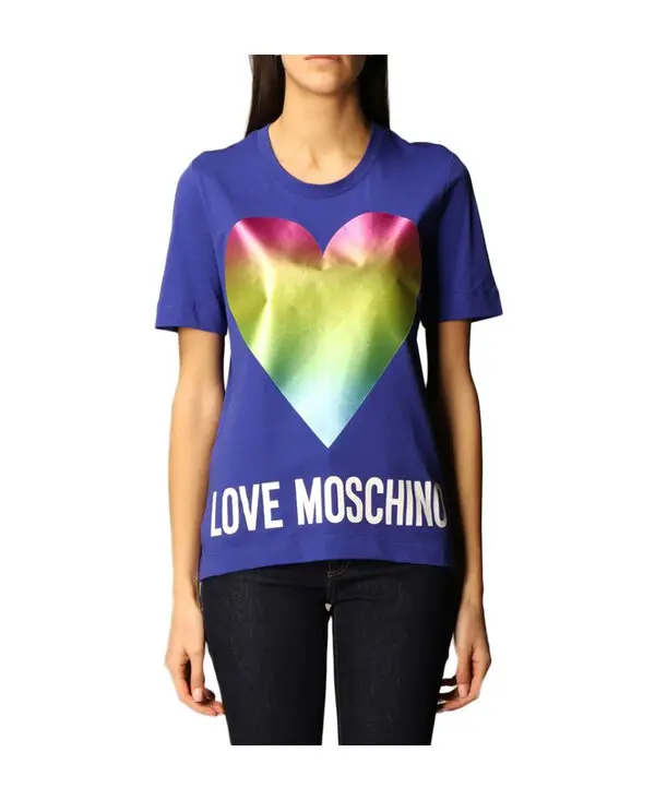 Moschino Detail Round Neck Short Sleeve T-shirt