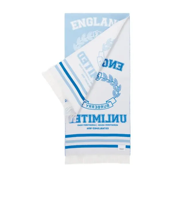 Burberry College Graphic Wool Silk Jacquard Scarf
