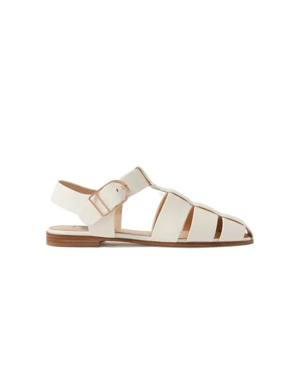Gabriela Hearst Open-toe Flat Sandals With Buckle Ankle Strap