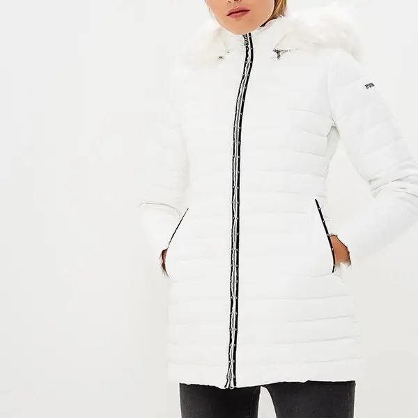 Emporio Armani Hooded Cotton-padded Jacket With Logo Detail