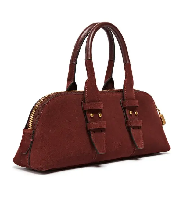 Pinko Bowling Baguette Zipped Shoulder Bag - Brown