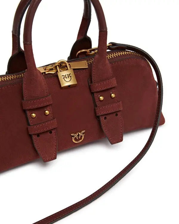 Pinko Bowling Baguette Zipped Shoulder Bag - Brown