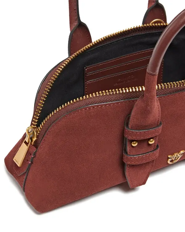Pinko Bowling Baguette Zipped Shoulder Bag - Brown