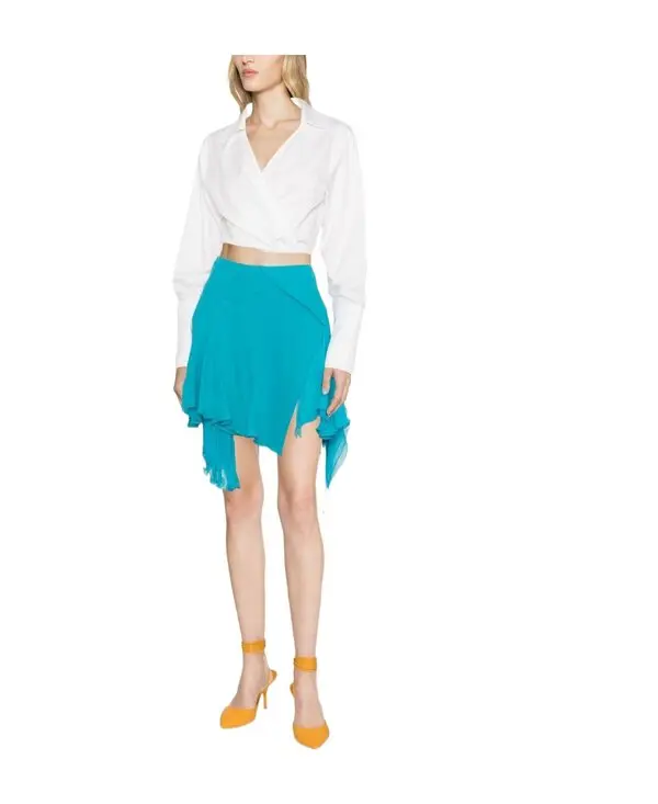 Versace Asymmetrical Hem Mini Skirt