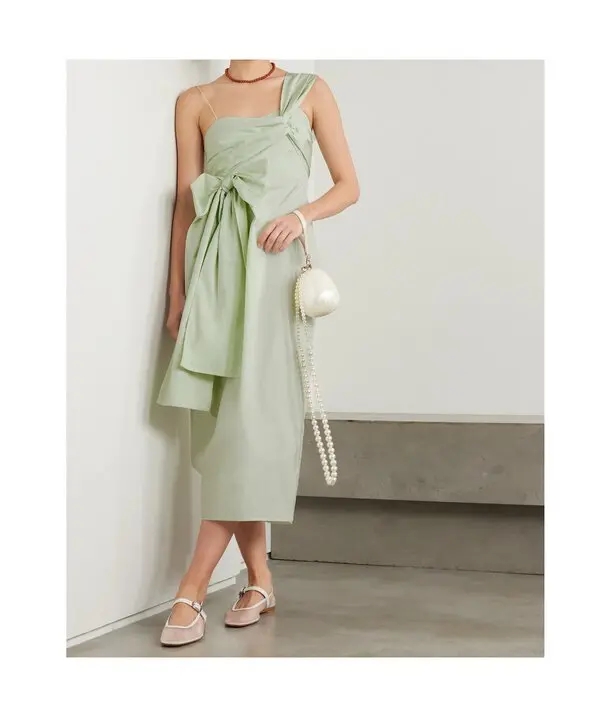 Cecilie Bahnsen One-shoulder Bow Detail Dress