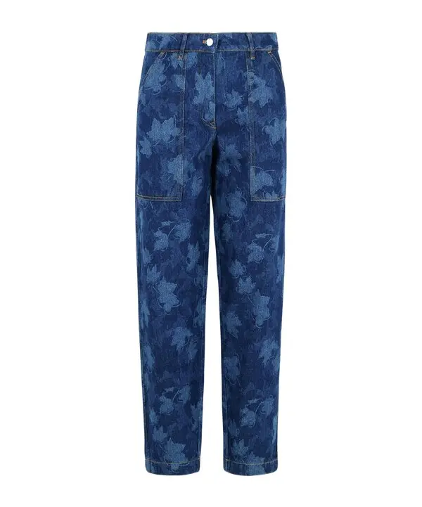 Maison Kitsuné Embroidered Jeans - Blue