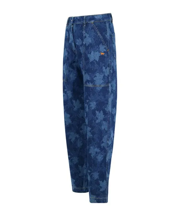 Maison Kitsuné Embroidered Jeans