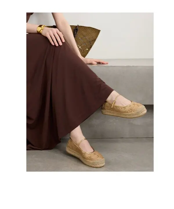 JIMMY CHOO Embellished Espadrille Platform Soles