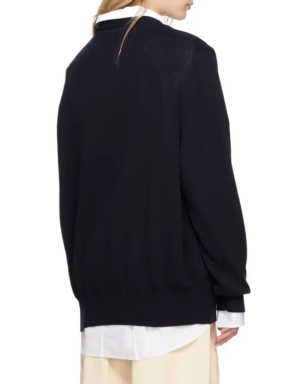 Studio Nicholson Fine-knit Cotton Jumper - Black