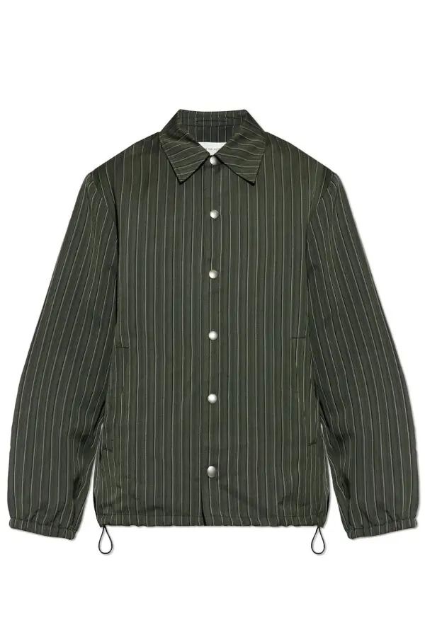Dries Van Noten Striped Buttoned Jacket - Black