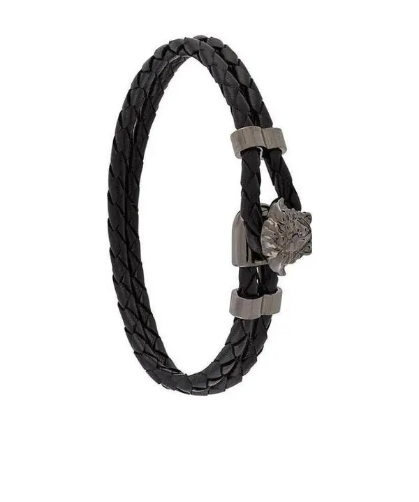 Versace Medusa Logo Detailed Charm Bracelet - Gray