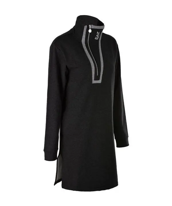 EA7 Long Sleeve Dress With Slit